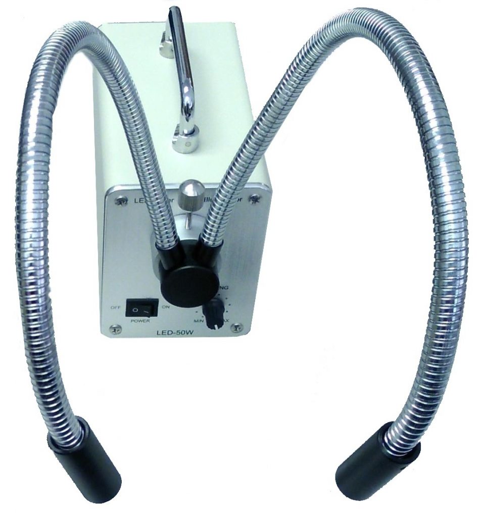 120/240 VAC to 12VDC 50 watt LED dual goose neck fiber optic precision ...